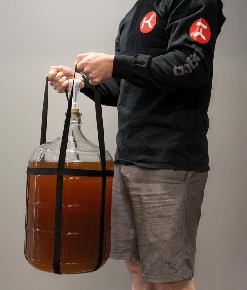 5 Gallon glass carboy with carrying straps – Water is Life Shop